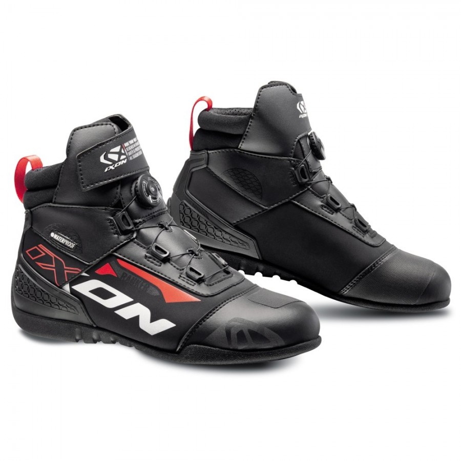 Мото Боти Ixon Ranker WP Black/White/Red | Martin Moto